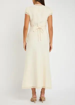 Rixo Clarice Lace-embellished Maxi Dress