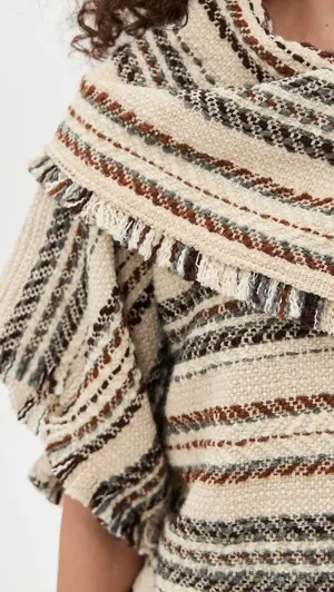 Isabel Marant Ilianie Striped Tweed Sweater