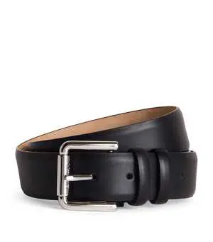 Max Mara Leather Belt Suspenders - Black