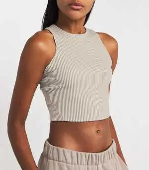 On All-day Ribbed Cropped Tank Top