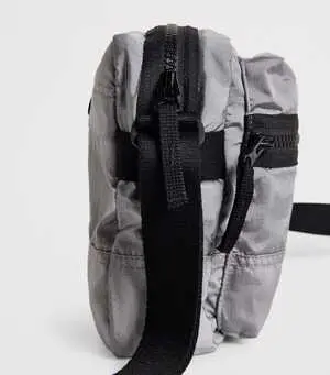 Stone Island Coated Nylon Logo Cross-body Bag - Grey