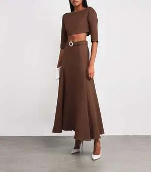 EDELINE LEE Jacquard Jete Midi Skirt