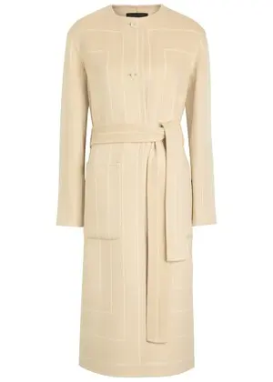 JOSEPH Wool And Silk-blend Coat - Cream
