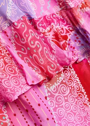 Rixo Patterned Silk-chiffon Midi Dress - Pink