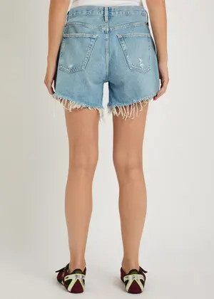 AGOLDE Parker Denim Shorts - Blue