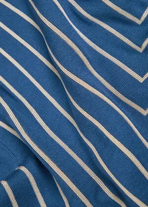 JOSEPH Striped Jacquard Stretch-knit Top