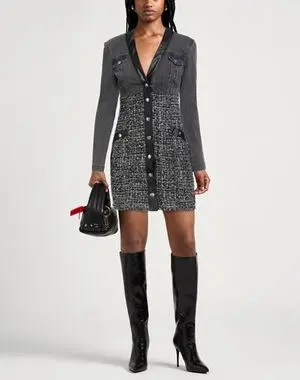 GAËLLE PARIS Tweed Denim Mini Dress