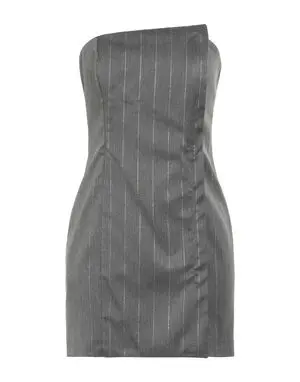 CRISTINAEFFE Pinstriped Off-the-shoulder Mini Dress