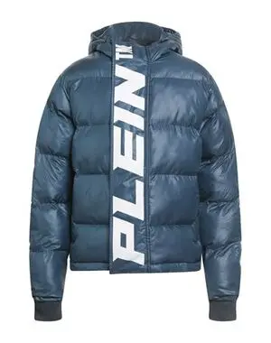 Philipp Plein Padded Hooded Jacket - Blue