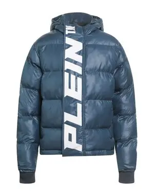 Philipp Plein Padded Hooded Jacket - Blue