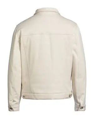 Brunello Cucinelli Ivory Jacket In Cotton, Cashmere, Polyamide, And Elastane