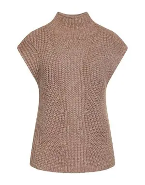 Eleventy Turtleneck Knit Top - Beige