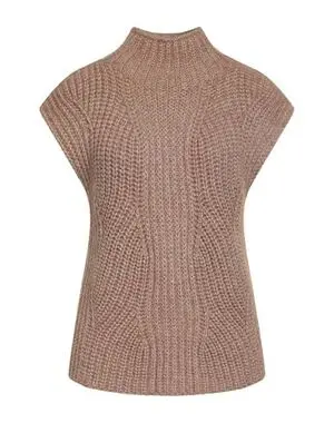 Eleventy Turtleneck Knit Top Camel