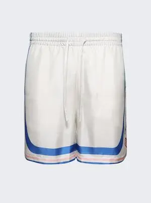 Casablanca Drawstring Silk Shorts - Multi