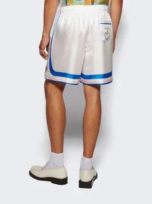 Casablanca Drawstring Silk Shorts - Multi