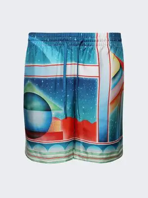 Casablanca Galaxy Court Drawstring Shorts Multi
