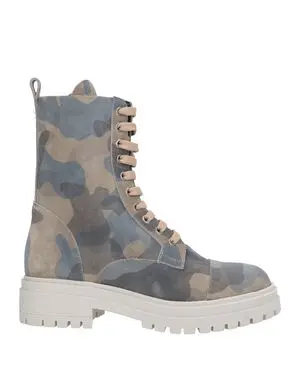 ORO NERO Leather Ankle Boots - Blue