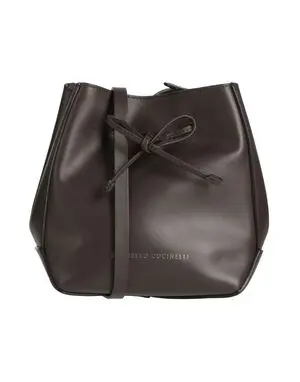 Brunello Cucinelli Dark Leather Bucket Bag - Brown
