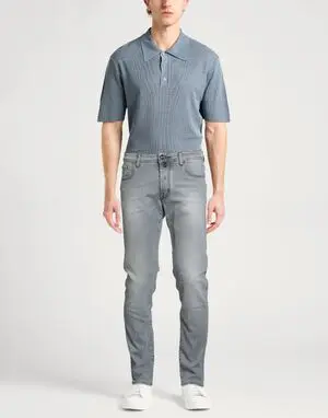 Marc Jacobs Slim Fit Jeans With Leather Trim