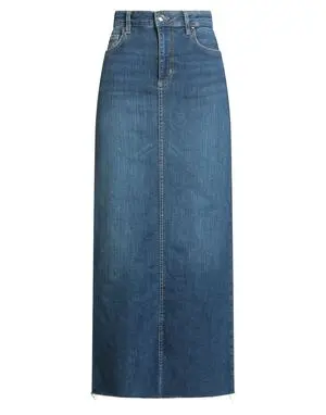Liu Jo Flared Denim Skirt With Raw-cut Hem