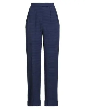 Emporio Armani Wide-leg Crepe Pants - Blue