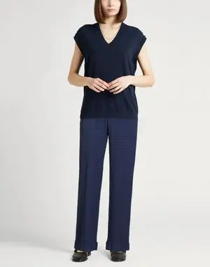 Emporio Armani Wide-leg Crepe Pants - Blue