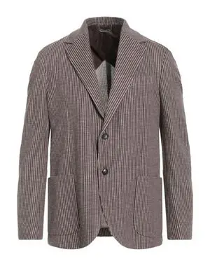 LIU •JO MAN Single-breasted Striped Blazer - Brown