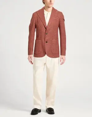 L.B.M. 1911 L. B.m. 1911 Blazer Rust Size Wool, Polyester
