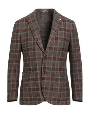 L.B.M. 1911 Cotton-blend Tartan Blazer - Black