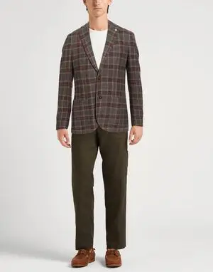 L.B.M. 1911 Cotton-blend Tartan Blazer - Black