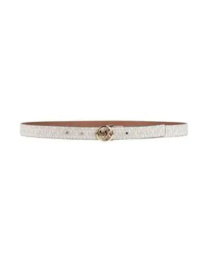 Michael Kors Pebbled Leather Belt - White
