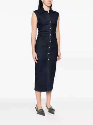 Patrizia Pepe Sleeveless Button-front Denim Dress