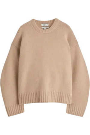 Cos Chunky Cashmere Sweater - Beige