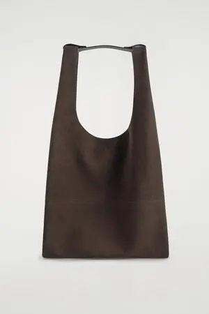 Cos Slouchy Suede Tote - Brown