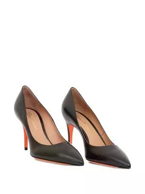 Santoni 85mm Pointed-toe Pumps - Black