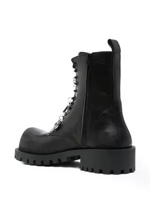 Balenciaga Hummer Lace-up Boots - Black