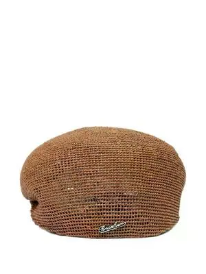 Borsalino Raffia Crochet Flat Beret