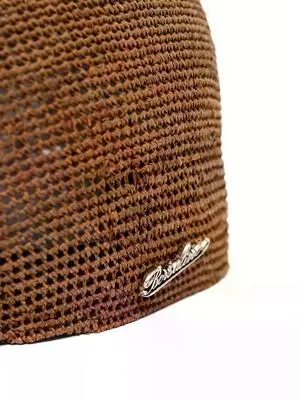 Borsalino Raffia Crochet Flat Beret