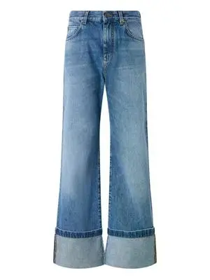 Pinko Folded-hem Jeans