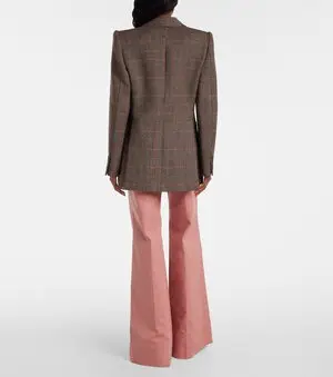 Chloé Checked Virgin Wool Blazer - Brown