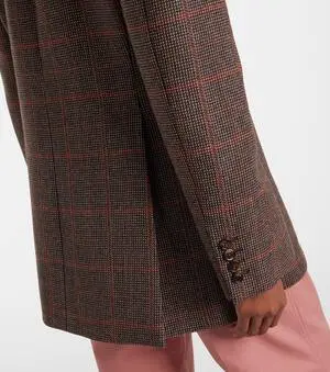 Chloé Checked Virgin Wool Blazer - Brown