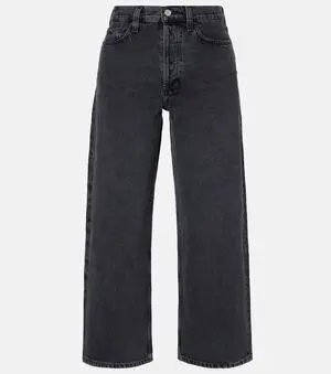 AGOLDE Arc Cropped Mid-rise Wide-leg Jeans