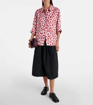 JIL SANDER Printed Viscose Shirt