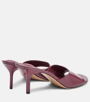 Jacquemus Cubisto 70 Leather Mules - Burgundy