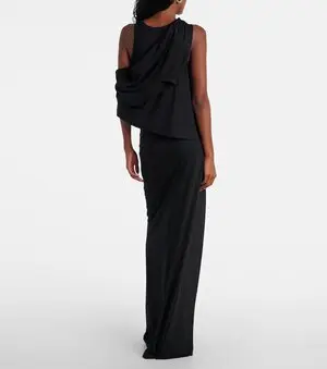 Coperni Layered Cotton-blend Jersey Maxi Dress