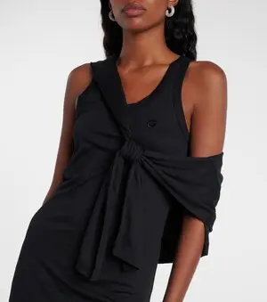 Coperni Layered Cotton-blend Jersey Maxi Dress