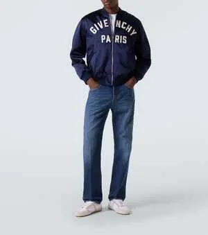 Givenchy Paris Satin Blouson - Blue