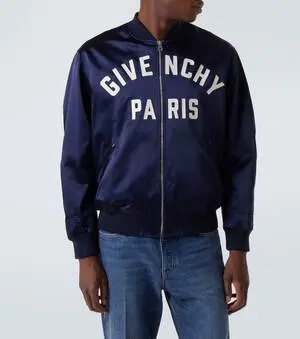 Givenchy Paris Satin Blouson - Blue