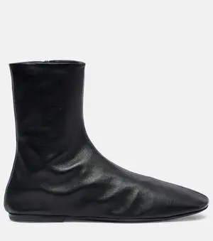 Dries Van Noten Globe Leather Ankle Boots