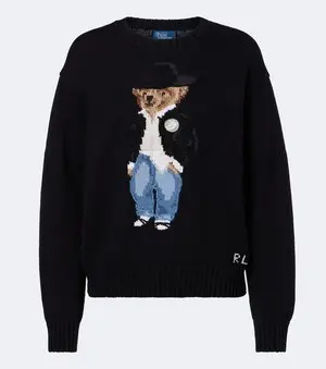 Polo Ralph Lauren Polo Bear Intarsia Crewneck Sweater - Black
